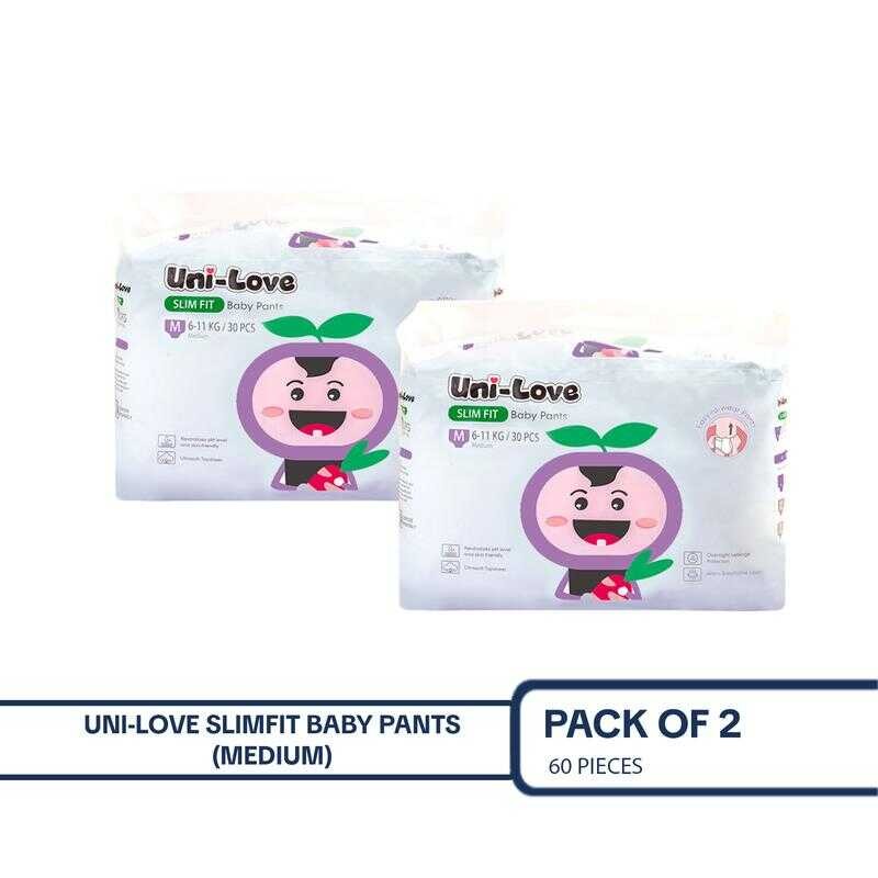 UniLove Slim Fit Baby Pants 30's (Medium) Pack of 2 | Shopee Philippines