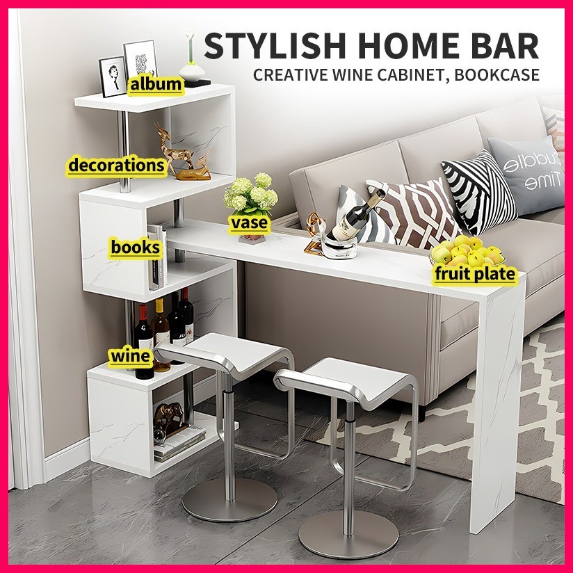 ️COD️ Modern MINI Bar table Rotating 360 Swivel Bar counter table ...