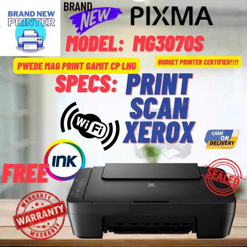 Mg3070s 4 In 1 Printer - Print/Scan/Xerox/Wi-Fi Function Brand New FDA ...