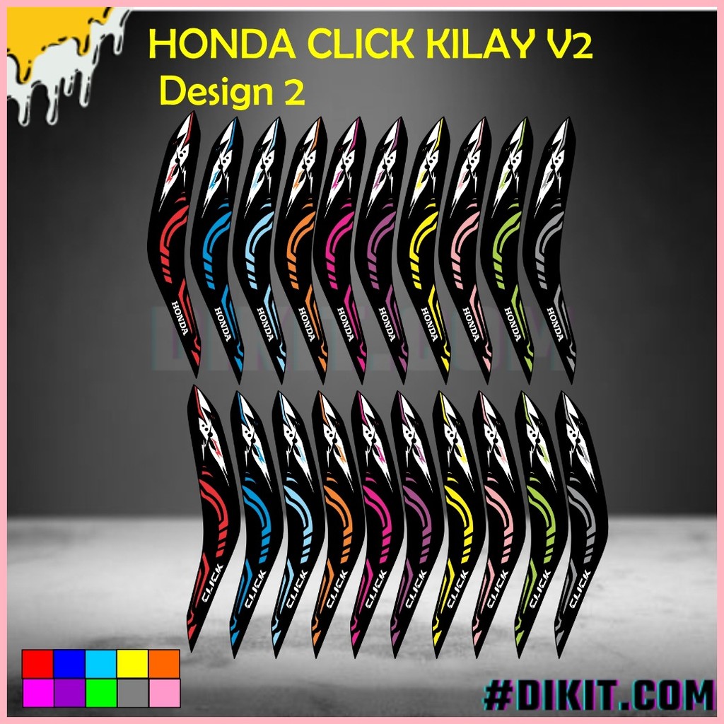 HONDA CLICK V2 Kilay Printed Laminated Waterproof | Shopee Philippines