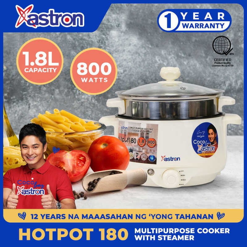 Astron Hotpot180 Multipurpose Electric Cooker With Steamer - 1.8L ...