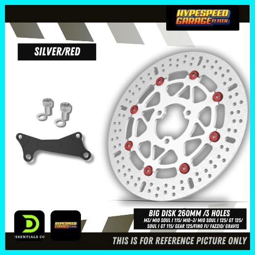 Big Disk 260mm with 3 Holes for M3/Mioi125/Gt115/Gt125/Gear/Gravis ...