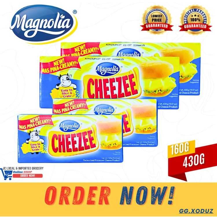 MAGNOLIA Cheezee Regular Processed Cheese 430G - Mas Pina Creamy 3E3 ...