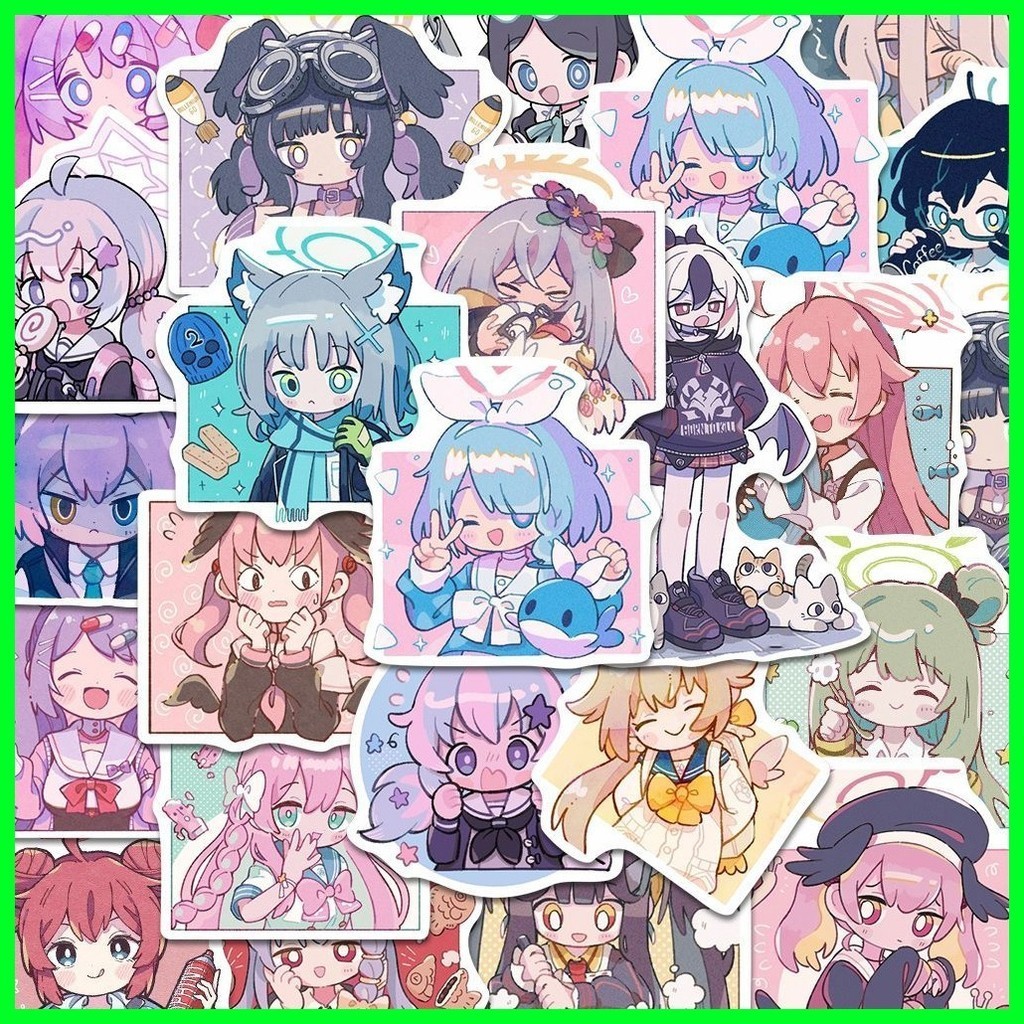 Stickers Blue Archive (44 Sheets) Sunaokami Shiroko Two-Dimensional ...