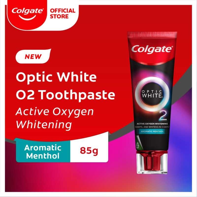 COD 2024 Colgate Optic White O2 Aromatic Menthol Whitening Toothpaste ...