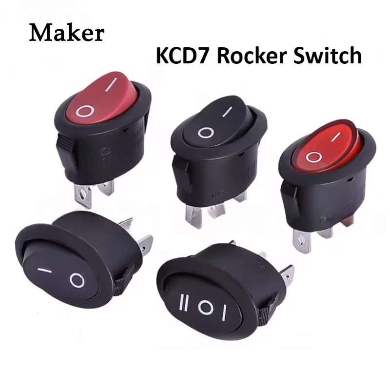 10 / 5 Pieces KCD7 Oval Switch 26x14mm Electric Kettle Rocker Car Boat ...