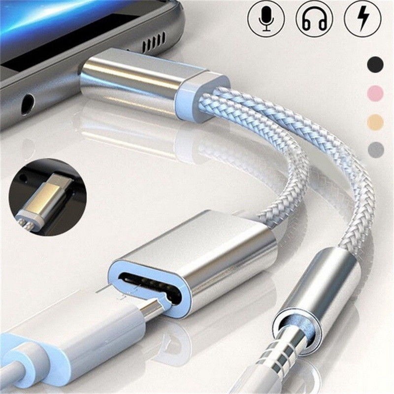 Wholesale 2 in 1 Type-C To 3.5mm Connector Adapter Headphone Audio Jack ...