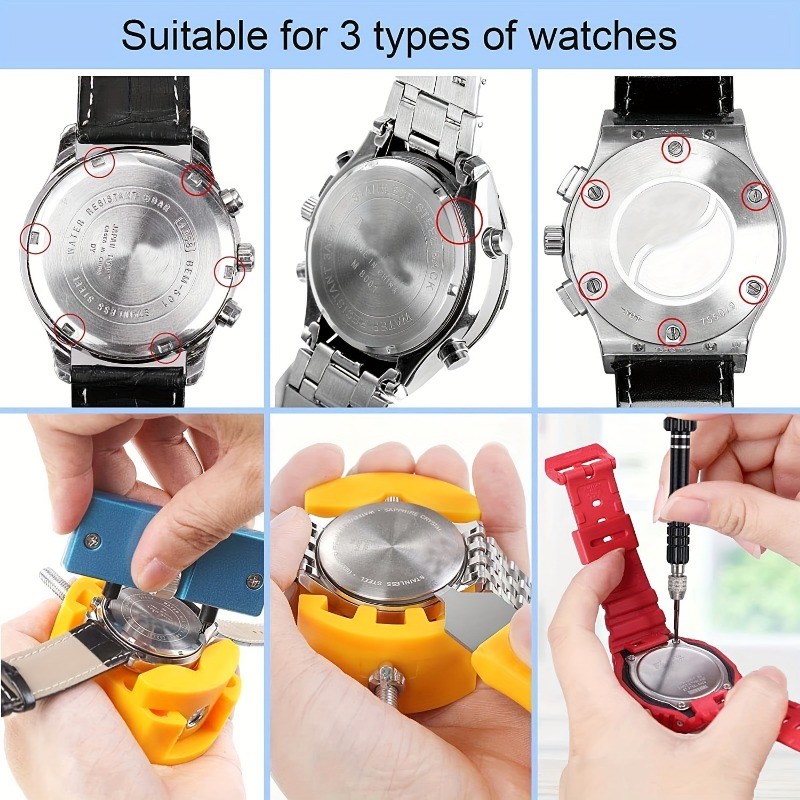 31 Piece Watch Battery Replacement Kit, Watch Repair Screwdriver, Watch ...