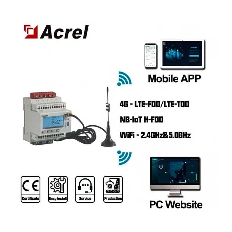 Wireless Acrel ADW300 Smart Energy Optional 4G 2G WiFi NB-IoT LoRa RS485 MODBUS-RTU 3/three Pha ...