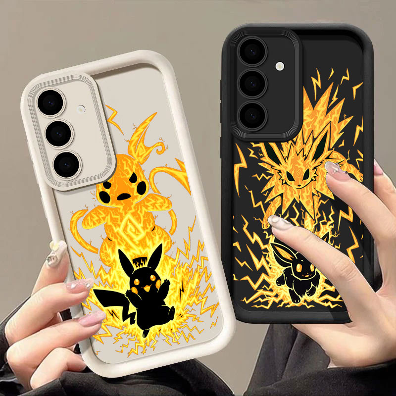 Pikachu Eevee Pokemon Yellow Flash Phone Case for Samsung Galaxy S24 ...