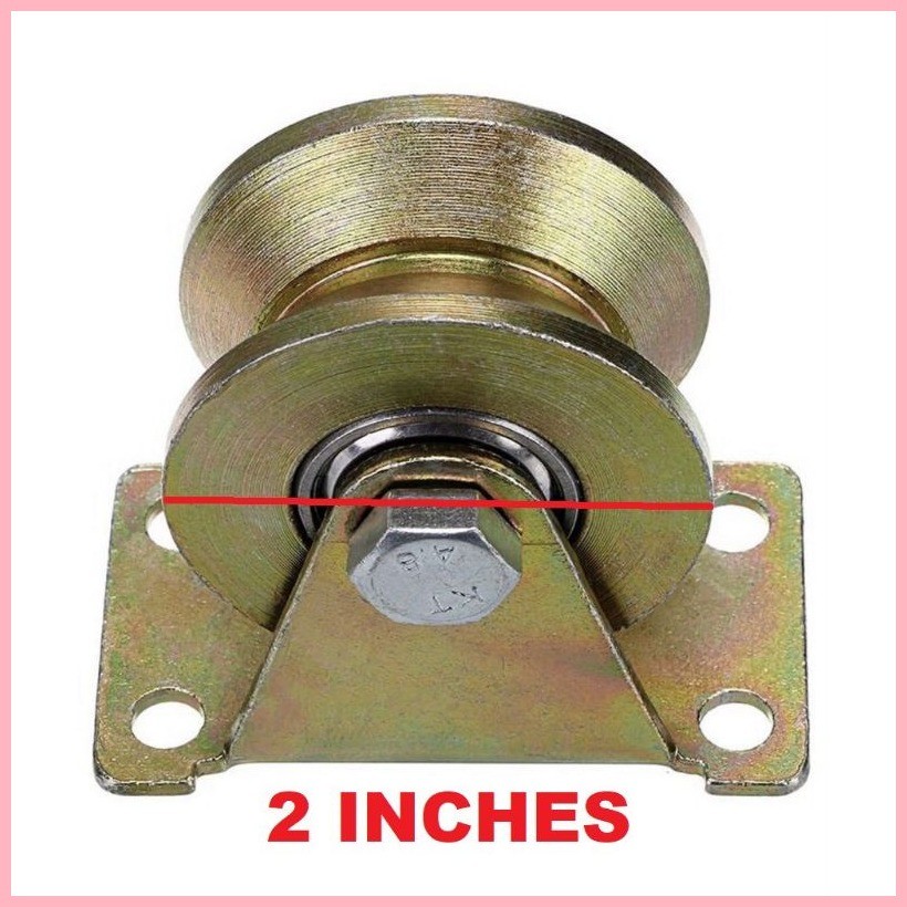 ⊕ ∇ SLIDING GATE ROLLER WHEEL SIZE 2" U & V GROOVE HEAVY DUTY | Shopee ...