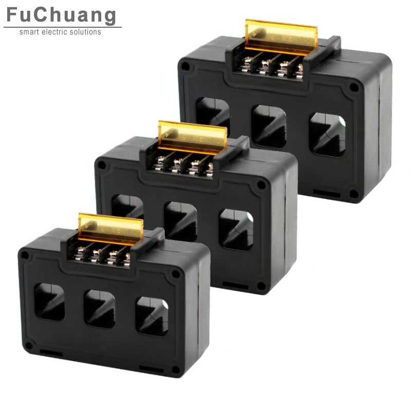 three phase CT5 current transformer 50/5A 100/5A 200/5A 300/5A 3 IN 1 ...
