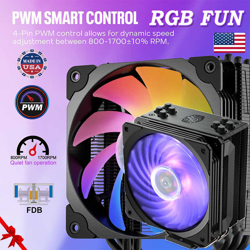 Heatsink RGB Fan CPU Cooler CPU Fan Para Sa Desktop PC Cpu Cooler 3Pin ...