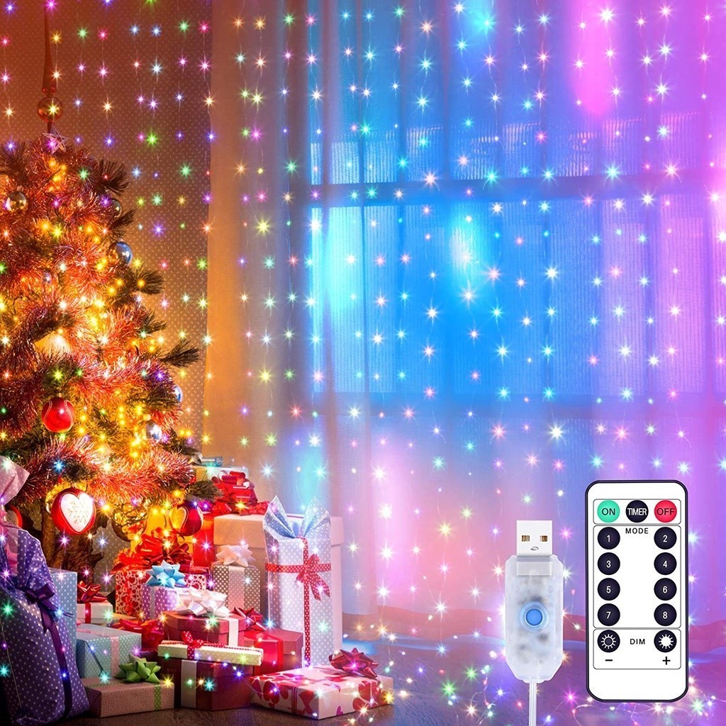 LED Curtain Fairy Lights/ USB String Window Lights/ LED Stars Fairy ...