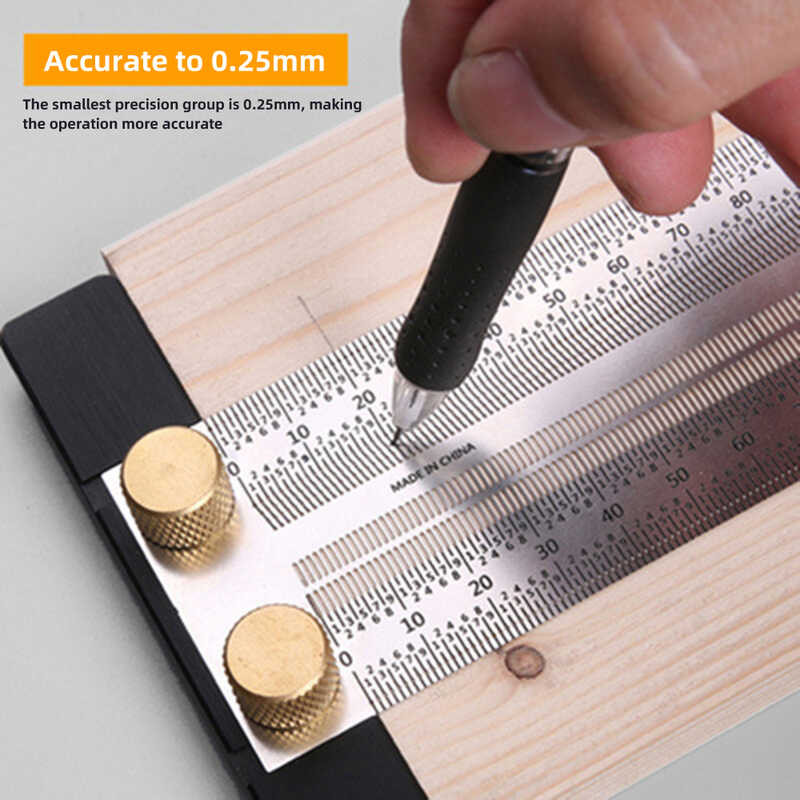 Woodworking Scribe High-precision 180-400mm T-type Hole Scribing Ruler ...
