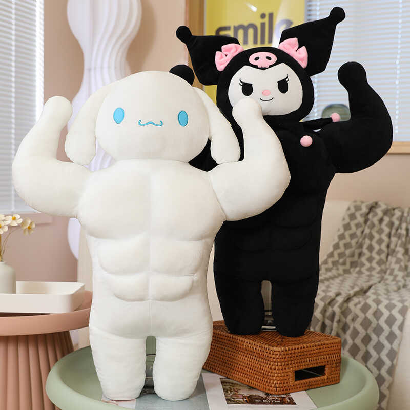 Sanrio ☆ Muscle Plush My Melody Toys Kuromi Cinnamoroll Peluches Dolls ...