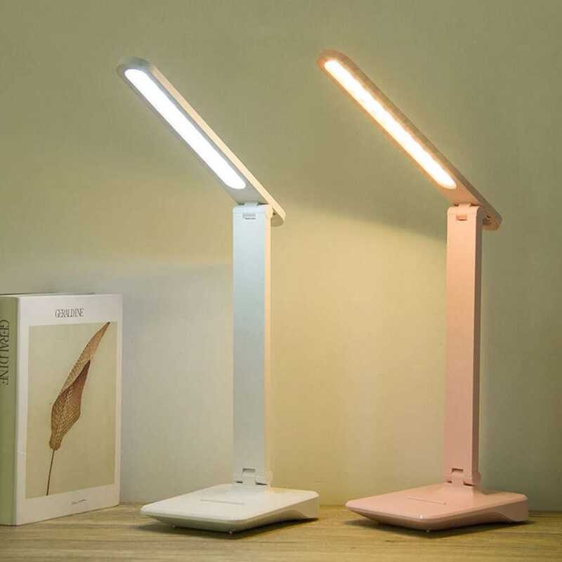 Tt USB Rechargeable LED Desk Lamp Eye Protection Foldable Touch Sensor ...