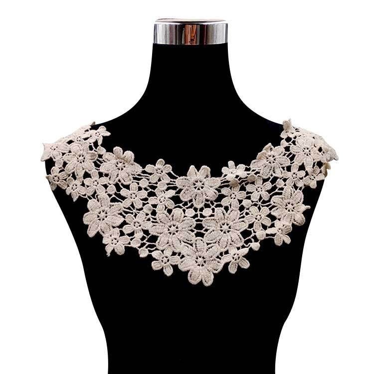 Lace Fake Collar Embroidered Lace Applique Detachable Front / Back ...