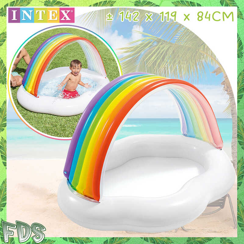 INTEX 57141 Inflatable Rainbow Cloud Baby Swimming For Kids Children's ...