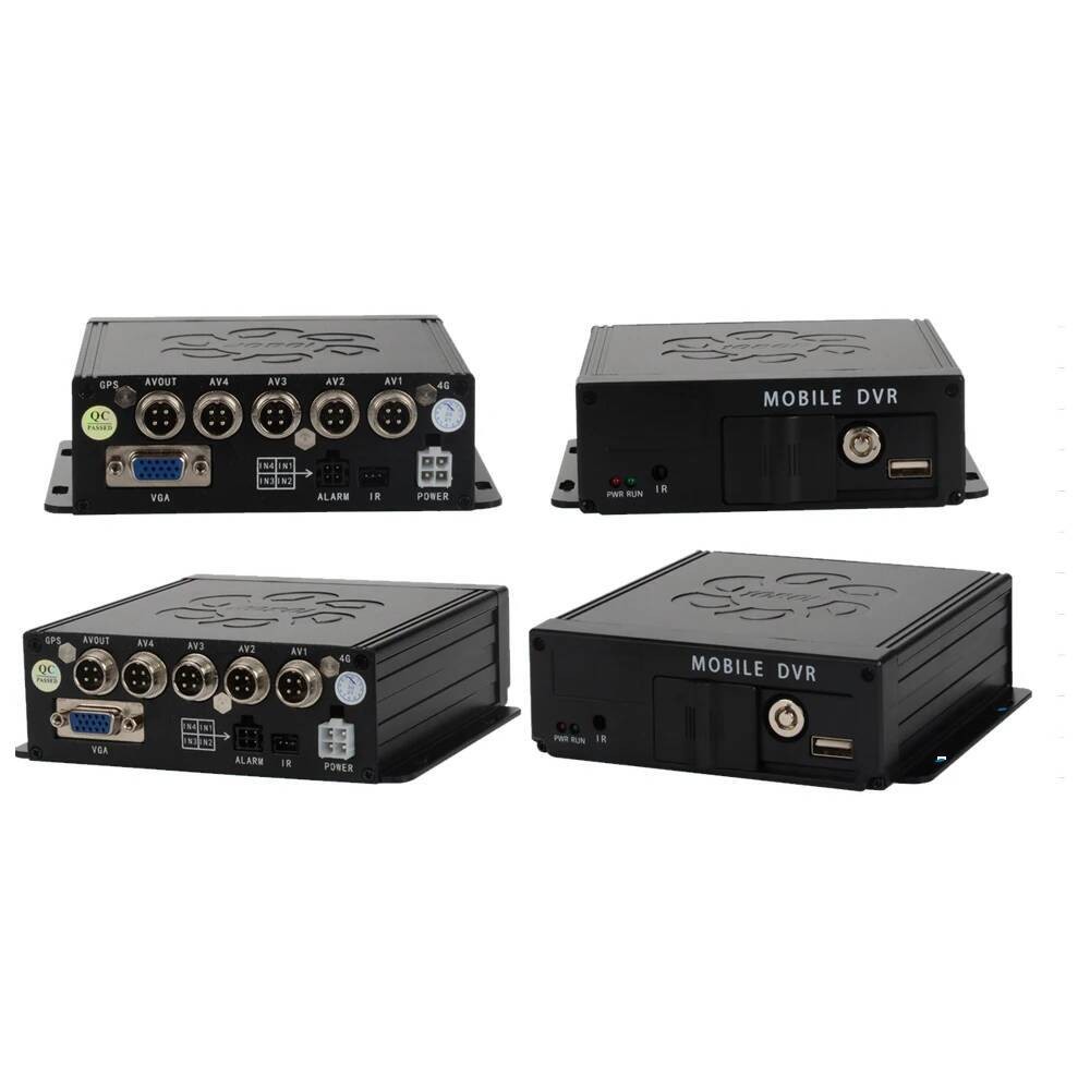 Car 4 Channel 1080P AHD SD Vehicle Mobile DVR Video Recorder Real-Time ...