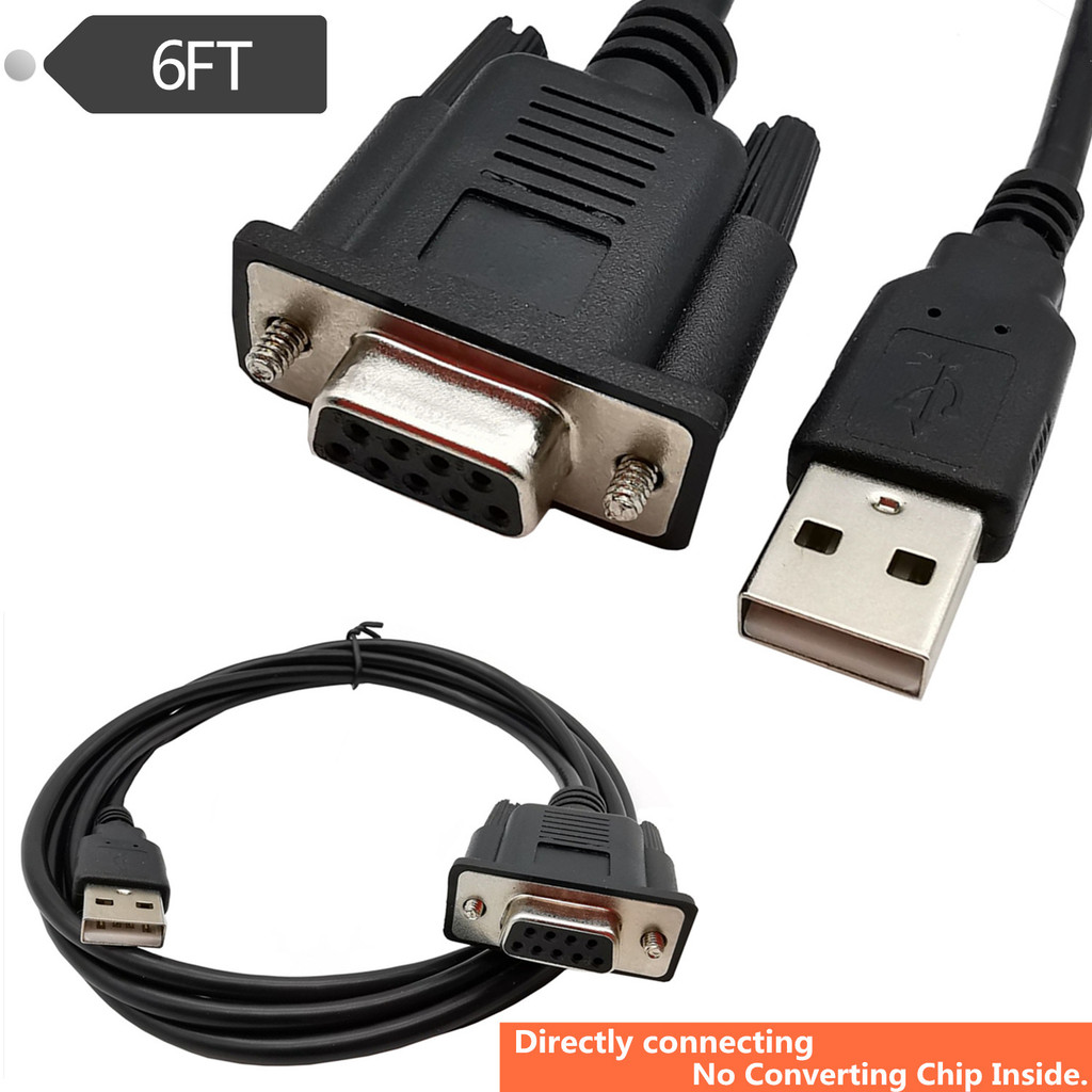 RS232 Female Serial Port Cable DB9 Female to USB Cable 232com Port usb ...