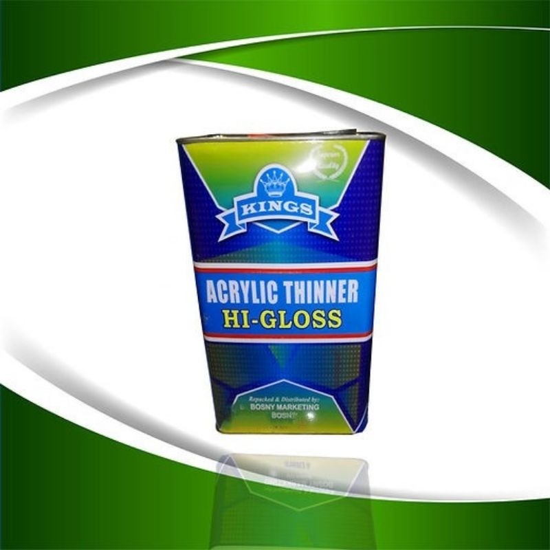 KINGS HI GLOSS ACRYLIC THINNER HI-GLOSS ACRYLIC THINNER ORDINARY PACKAGING OR LITOGRAPH 1GALLON ...
