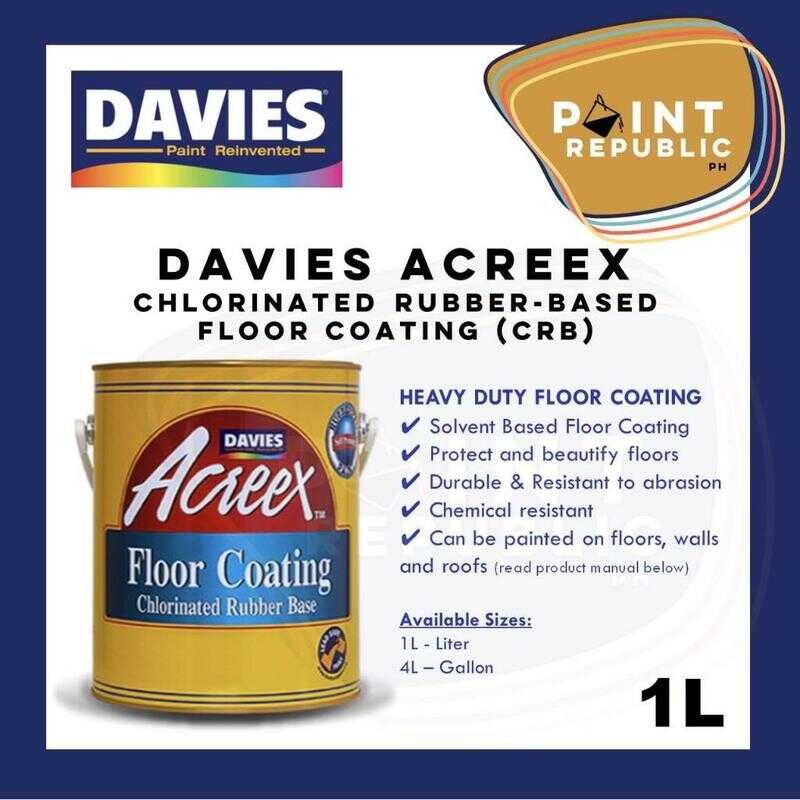 Davies ACREEX Chorinated Rubber Base Floor Paint - 1L (1Liter / Quart ...