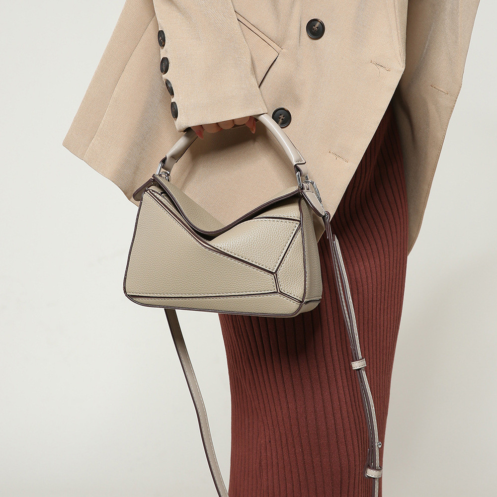 New Handbag, Diagonal Straddle Bag, Xi Mengyao Same Puzzle Geometric ...