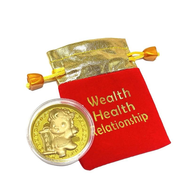 Ziyang Lucky Charm 2026 Year of the Horse Golden Money Foil Lucky Coin ...