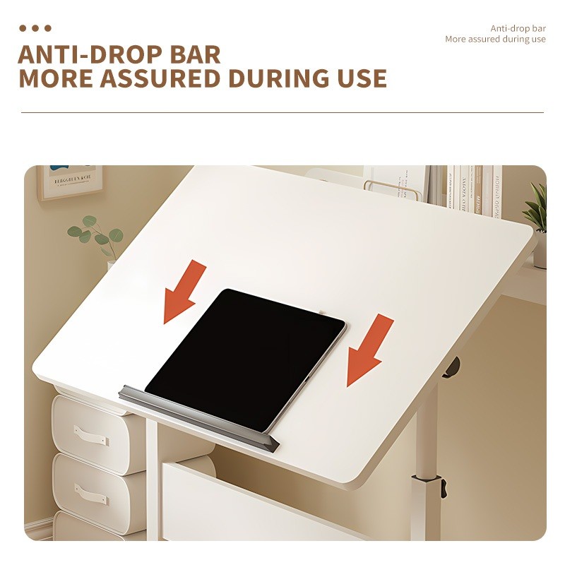 COD Adjustable Height Flip Computer Table Bedside Laptop Desk Mobile ...