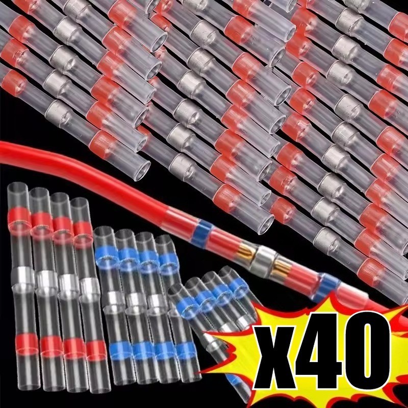 10-40Pcs Waterproof Solder Connectors - Sealing Tube - Electrical Butt ...