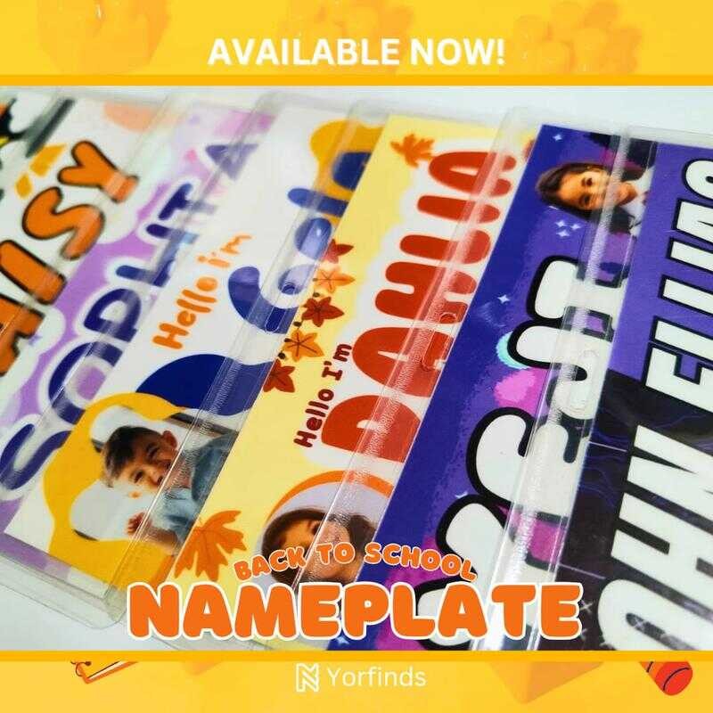 Premium Laminated Nameplate/Nametag For School With Different Design ...