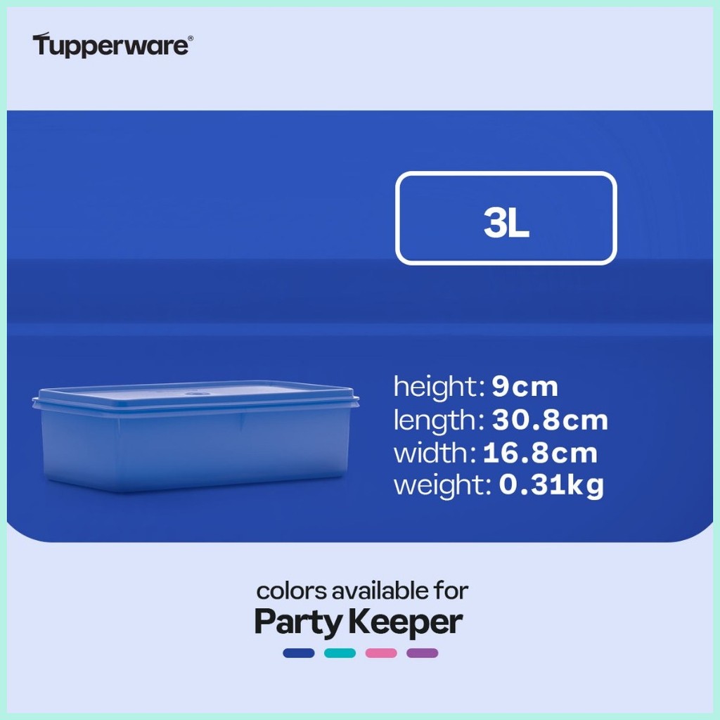 Tupperware Party Keeper 3L [Lunch Box] [Food Storage] [Party] | Shopee ...