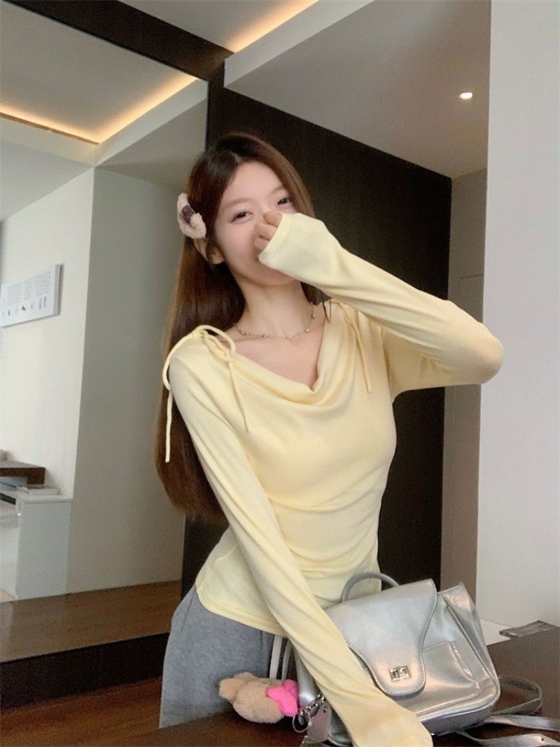 Erroriwear Women Fashion 2025 Blouse Round Neck Long Sleeve Solid Color ...