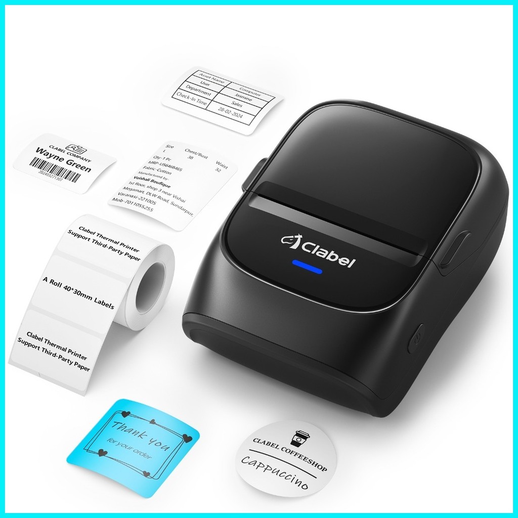 CLABEL 221B Label Printer Bluetooth Portable Thermal Printer Mini ...