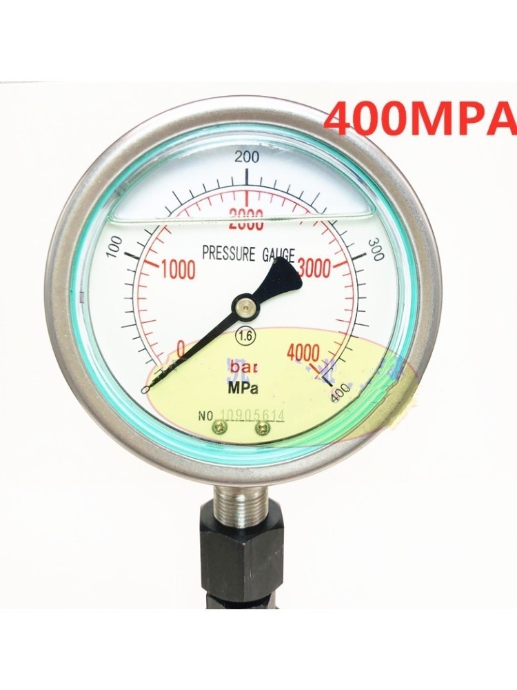 Hydraulic oil pressure gauge 60/70/100/160/250/400MPa pressure gauge for fuel injector oil pump ...