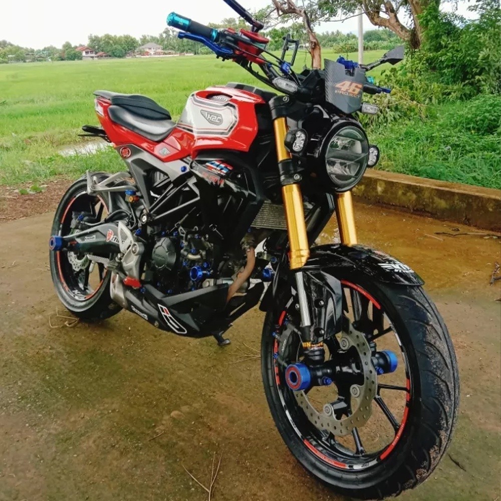 16PCS 17" Motorcycle Wheel Tire Stickers Reflective Rim Stripe Decasl ...