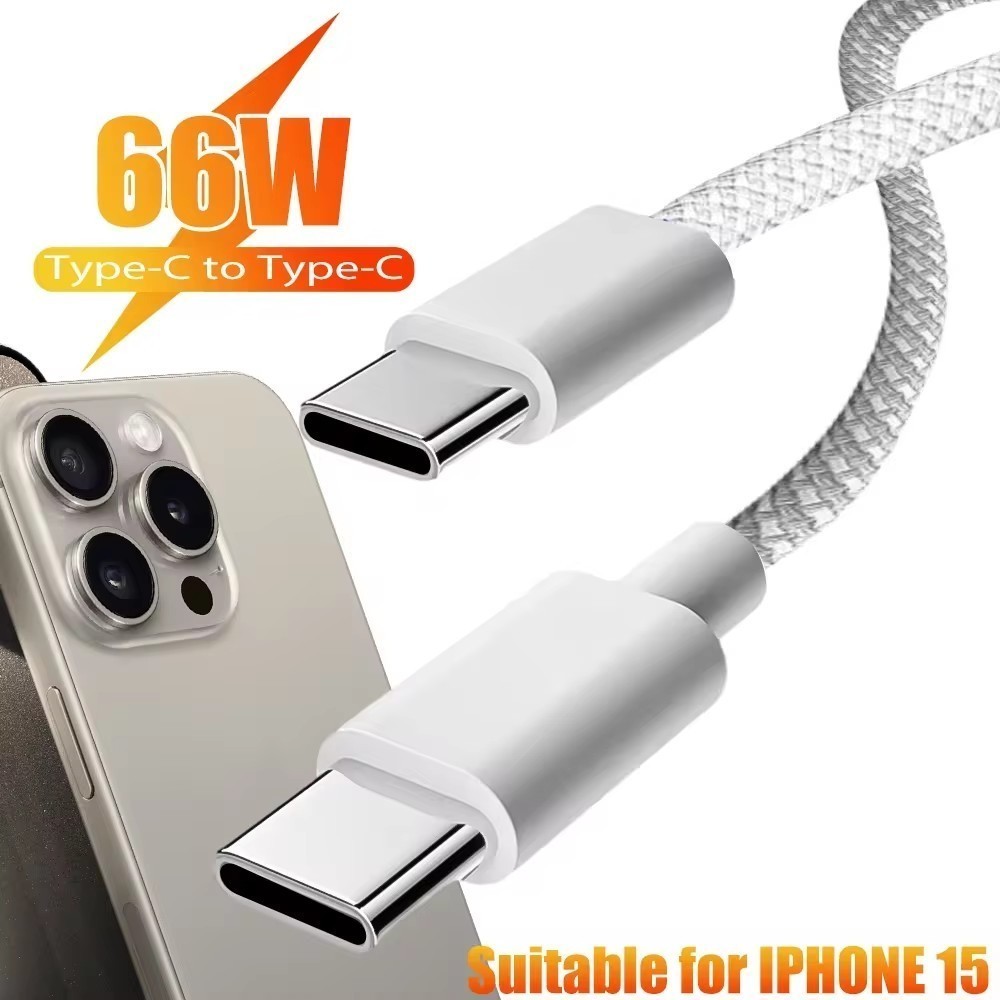 66W Fast Charging Nylon Braid Phone Cables - Quick Charging Data Cord ...