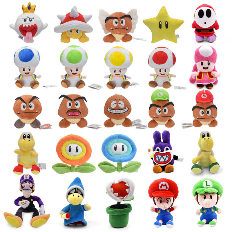 37 Styles Toys Cartoon Yellow Star Fire Wer Princess Peach Toad Goomba ...