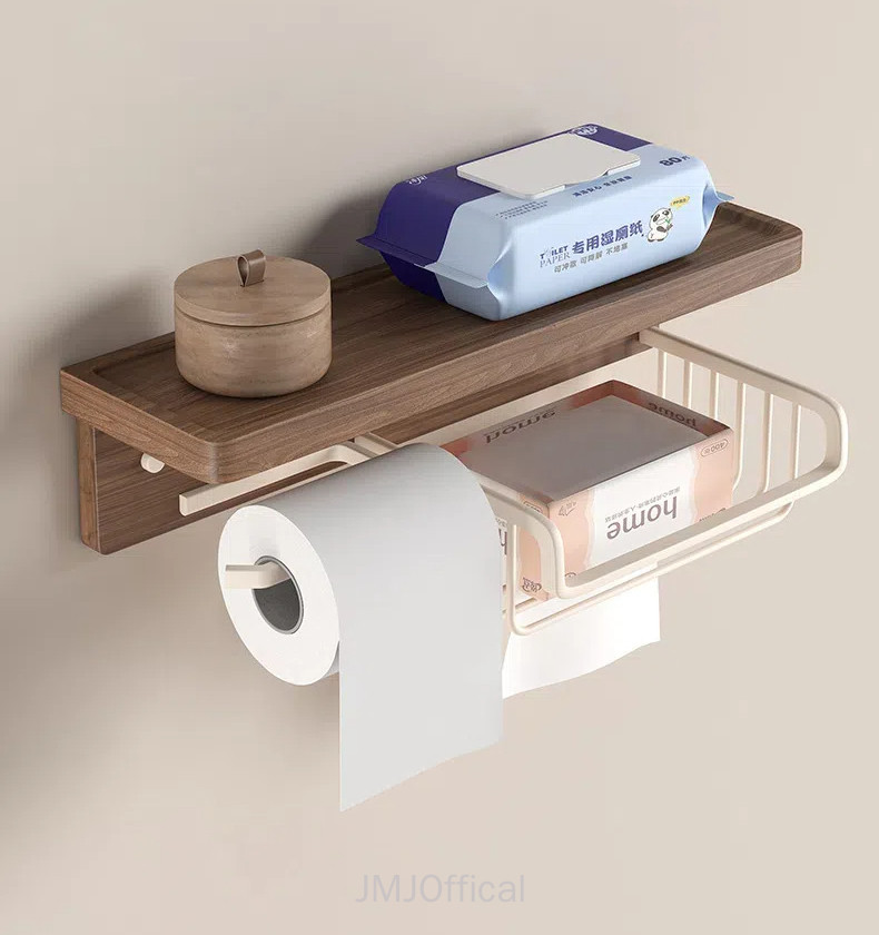 Tissue Holder Solid Wood Tissue Box Tissue Basket Perforation-Free ...