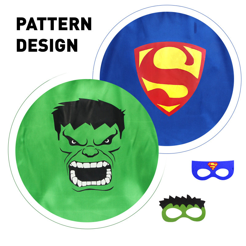 [MICCYBC]2-8Y Kids Mask+Cape Set Hulk Spiderman Superman Batman ...