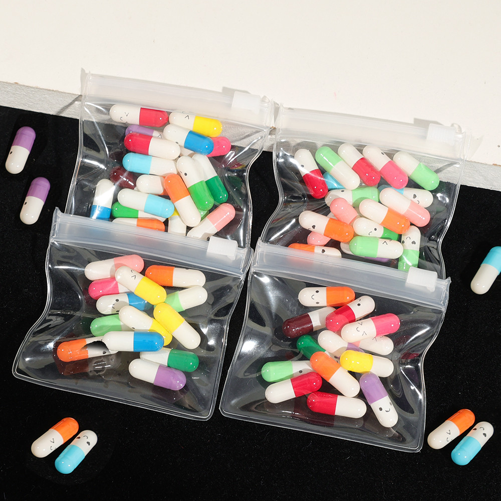 Portable Mini Self-sealing Pill Bag - Reusable EVA Transparent Leak ...