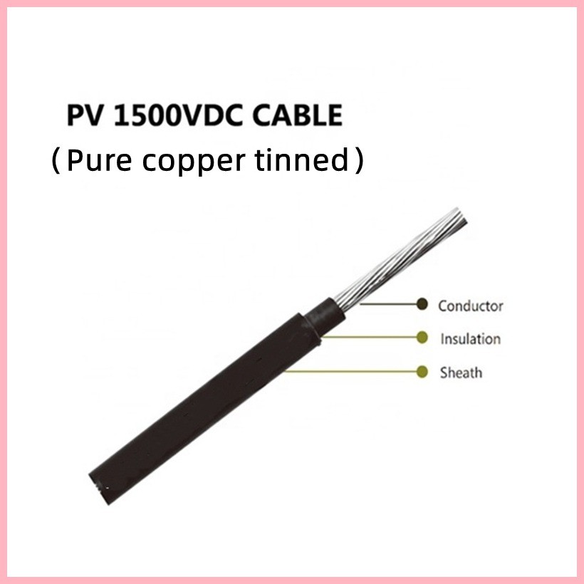 ♣ 10mm² Solar Cable Single Core DC Cable PV Cable Pure copper tinnedfor ...
