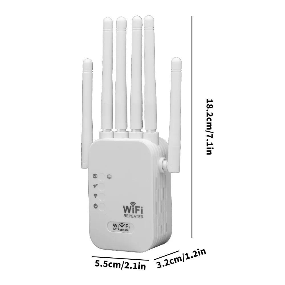 [Local Stock] 1200Mbps Wireless Wifi Repeater Multi-specification 6 Antenna Signal Range ...