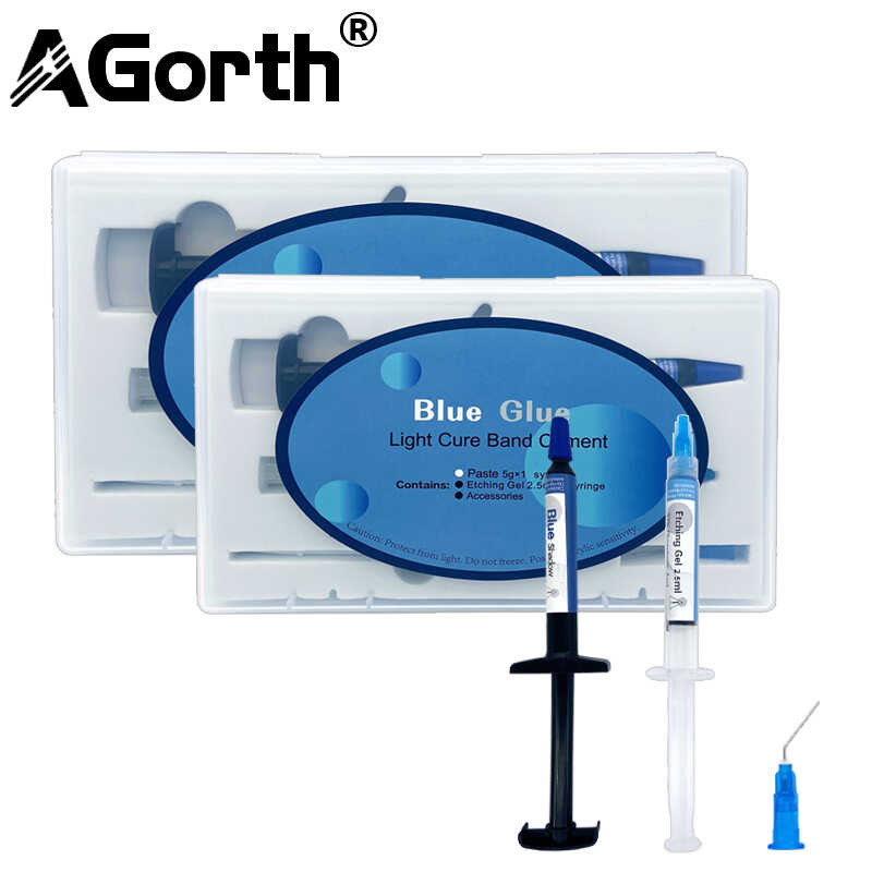 1Box Dental Orthodontic Adhesive Light Cure Blue Glue Kit For Bracket ...