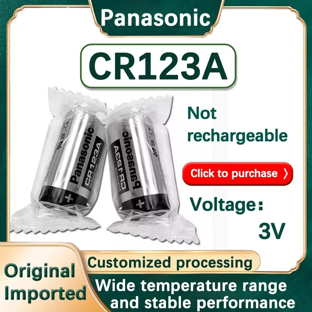 2Pcs Original 123 Lithium 3V Arlo Camera Battery Cr123a Cr17345 Dl123a ...
