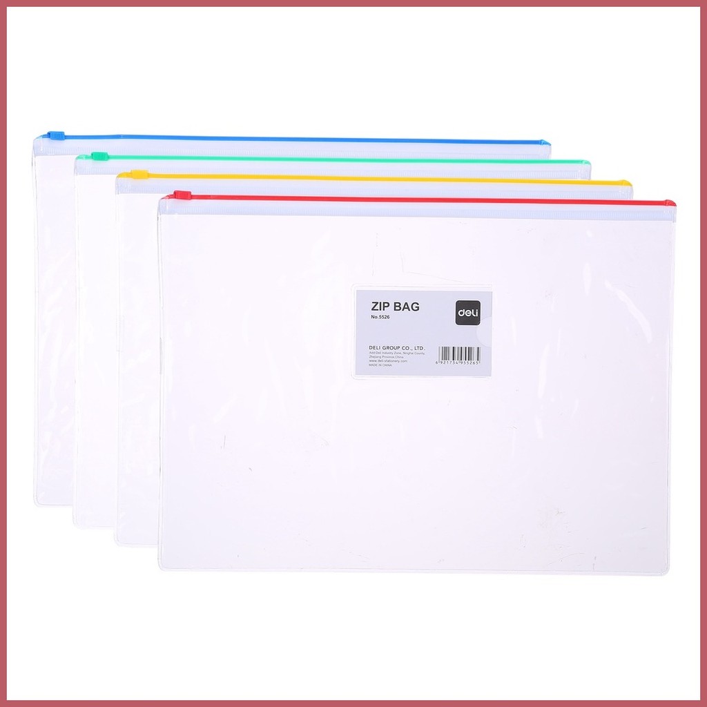 Deli 5526 A4 Zip Bag PVC (1PC) | Shopee Philippines