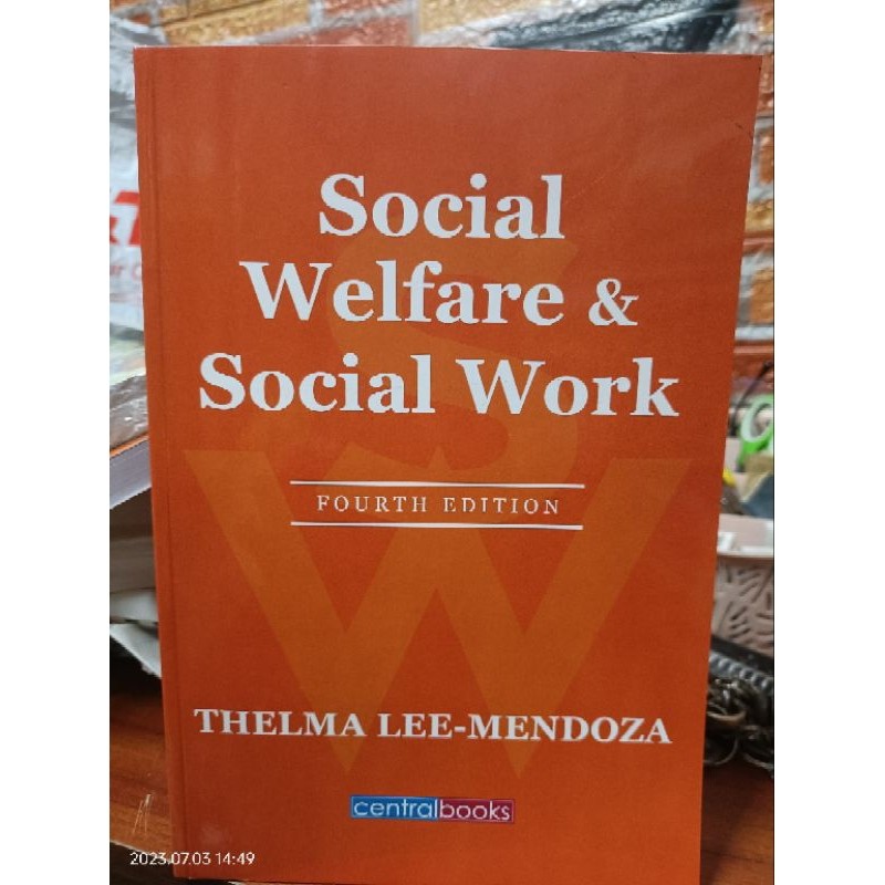 Social Welfare & Social Work fourth edition by:THELMA LEE-MENDOZA. (LEGI)( | Shopee Philippines