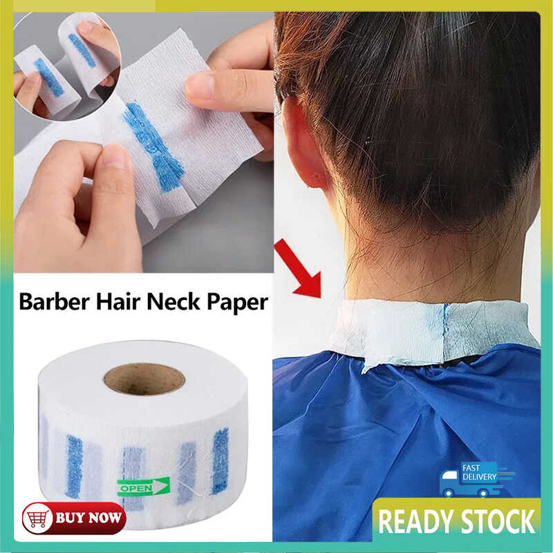 Barber Disposable Neck Tissue Professional Salon Paper Strip Hair Bib ...