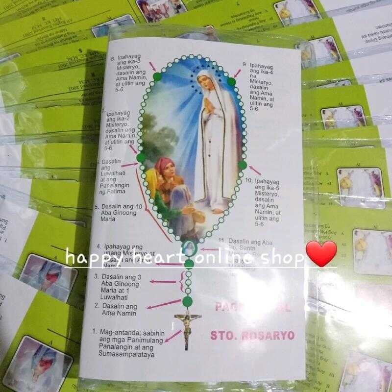 Ang Pagdarasal Ng Sto.Rosario/Tagalog/Laminated Rosary Guide | Shopee ...